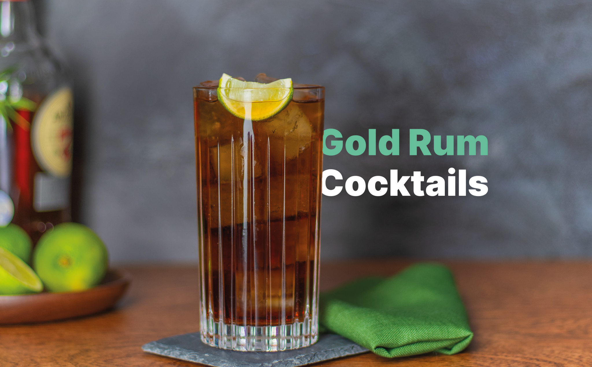Gold Rum Cocktails - Simple golden rum drink recipes - DrinksWorld